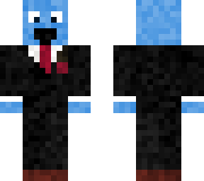 Fat Meme God and Cookie Monster themed suit person | Minecraft Skin