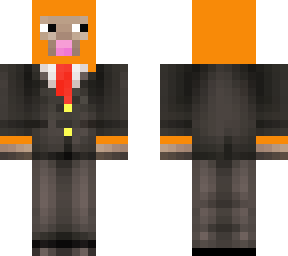 Orange sheep in a Tuxedo | Minecraft Skin