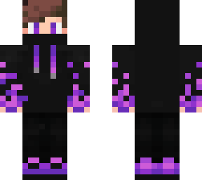 Black and purple boy | Minecraft Skin