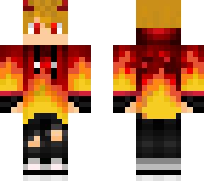 Cool fire hoodie skin | Minecraft Skin