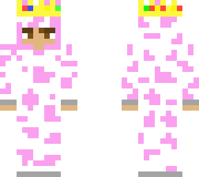 pink cow WITH CROWN | Minecraft Skin