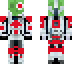 Red cyborg slime | Minecraft Skin