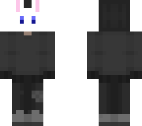 dark black bunny rabbit mask boy | Minecraft Skins