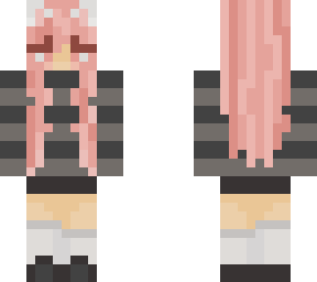 pink cat girl :] | Minecraft Skin