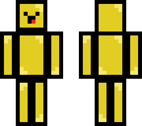 Surprised gold block guy | Minecraft Skin