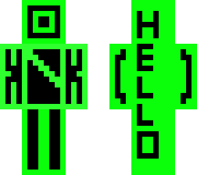 green minecraft outlined skin | Minecraft Skins