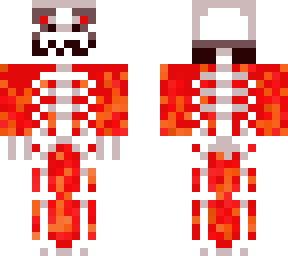 Fire skeleton | Minecraft Skin