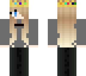 Blond girl wearing crown | Minecraft Skin