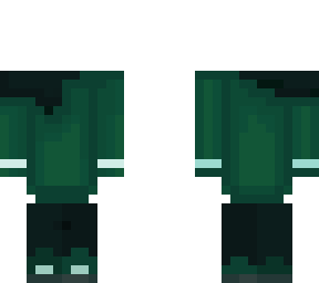 Oversized teal college sweater w/ turtleneck base | Minecraft Skin