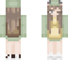 Agnes skin v2: Turtle hoodie | Minecraft Skin