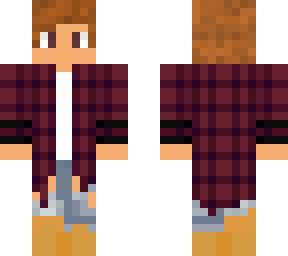 Earring Flannel Boy | Minecraft Skin