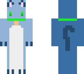 Blue Cat With Collar | Minecraft Skin
