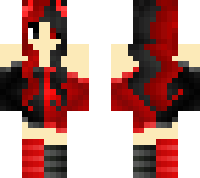 red and black demon girl | Minecraft Skins