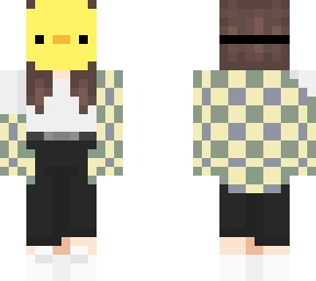 Girl wearing a Duck Mask | Minecraft Skin