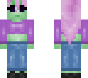 green alien girl | Minecraft Skin