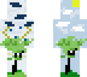 willow tree in a storm but the back side isnt | Minecraft Skin