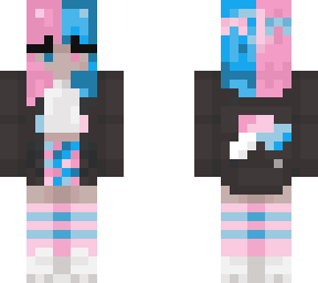 Blue and Pink girl | Minecraft Skin