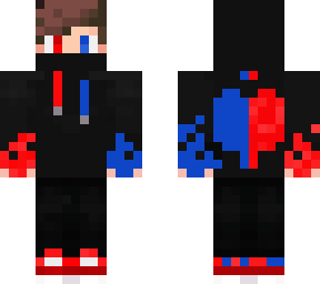 Blue and red gamer skin | Minecraft Skin
