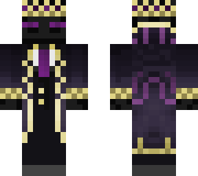 Enderman with crown+coat | Minecraft Skin