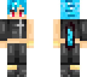 Light blue octoling (masculine) | Minecraft Skin
