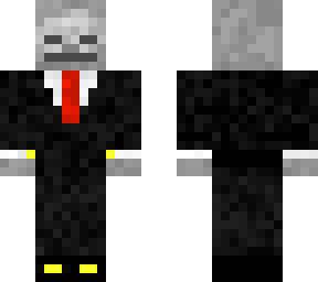 Skeleton In A Suit | Minecraft Skin