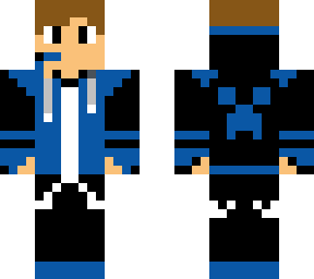 Blue Gamer Boy | Minecraft Skins