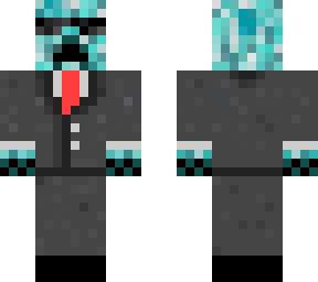 Cyan Creeper (with suit) | Minecraft Skin