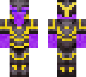 gold lined netherite | Minecraft Skins