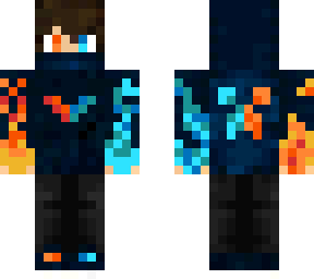 Fire and Water Boy | Minecraft Skin