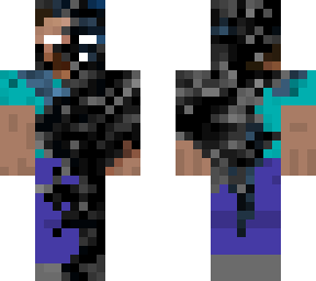 herobrine half half corrupt | Minecraft Skins