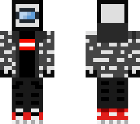 outlined among us drip (white) | Minecraft Skin