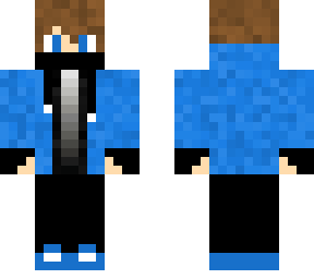 Blue gamer boy with headphones | Minecraft Skin