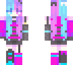 Neon lights ~ (remake) | Minecraft Skin
