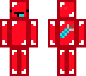 red skeppy with diamond sword | Minecraft Skins