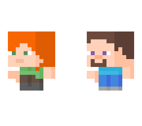 Steve and Alex | Minecraft Skin
