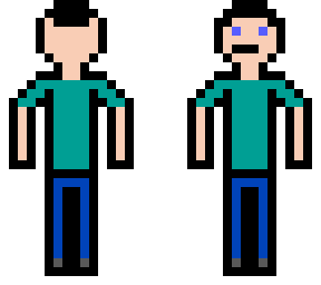 Backwards Steve StickMan | Minecraft Skin