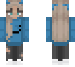 Cute Girl with Dream Hoodie | Minecraft Skin