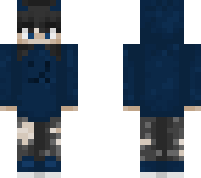 Dark Blue Hoodie | Minecraft Skin