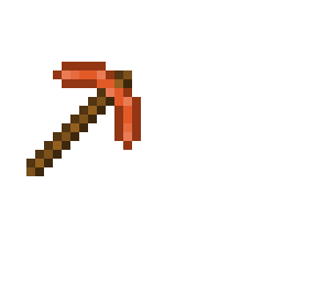 Pixel art copper pickaxe | Minecraft Skin