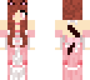 Brown Hair Cat Girl Princess Dress(edit) | Minecraft Skin