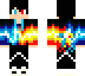 fire and water SKIN boy | Minecraft Skin