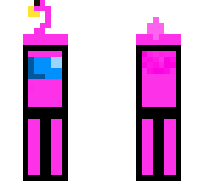Pink among us with Flamingo | Minecraft Skin
