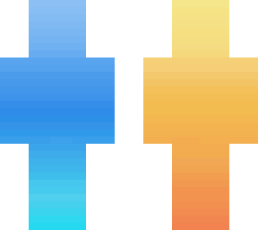 Blue And Orange Fade | Minecraft Skin