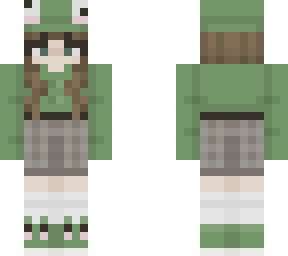 brunette froggy girl | Minecraft Skin