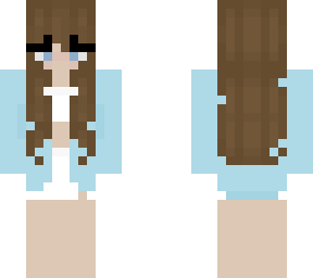 girl blue cardigan | Minecraft Skin