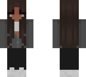 brunette girl stylish oversized | Minecraft Skins