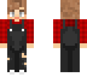 Cute overall flannel boy | Minecraft Skin