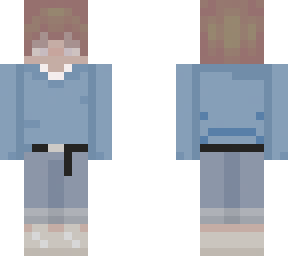 Pastel blue anime boy | Minecraft Skin
