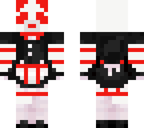 Red panda with maid | Minecraft Skin