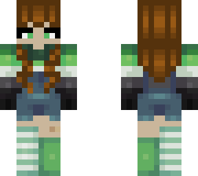 aromantic feminine skin! | Minecraft Skin